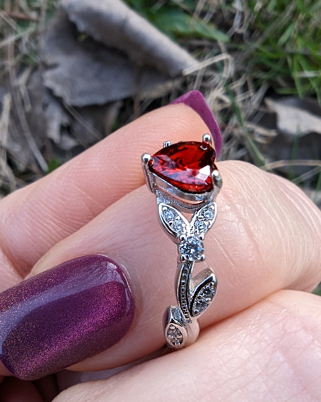 garnet birthstone ring