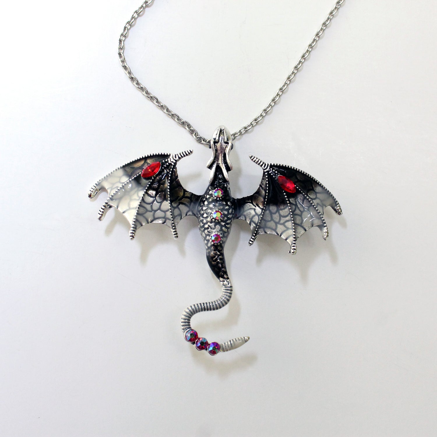 Dragon Necklace Brooch, Dragon Jewelry, Fantasy Jewelry